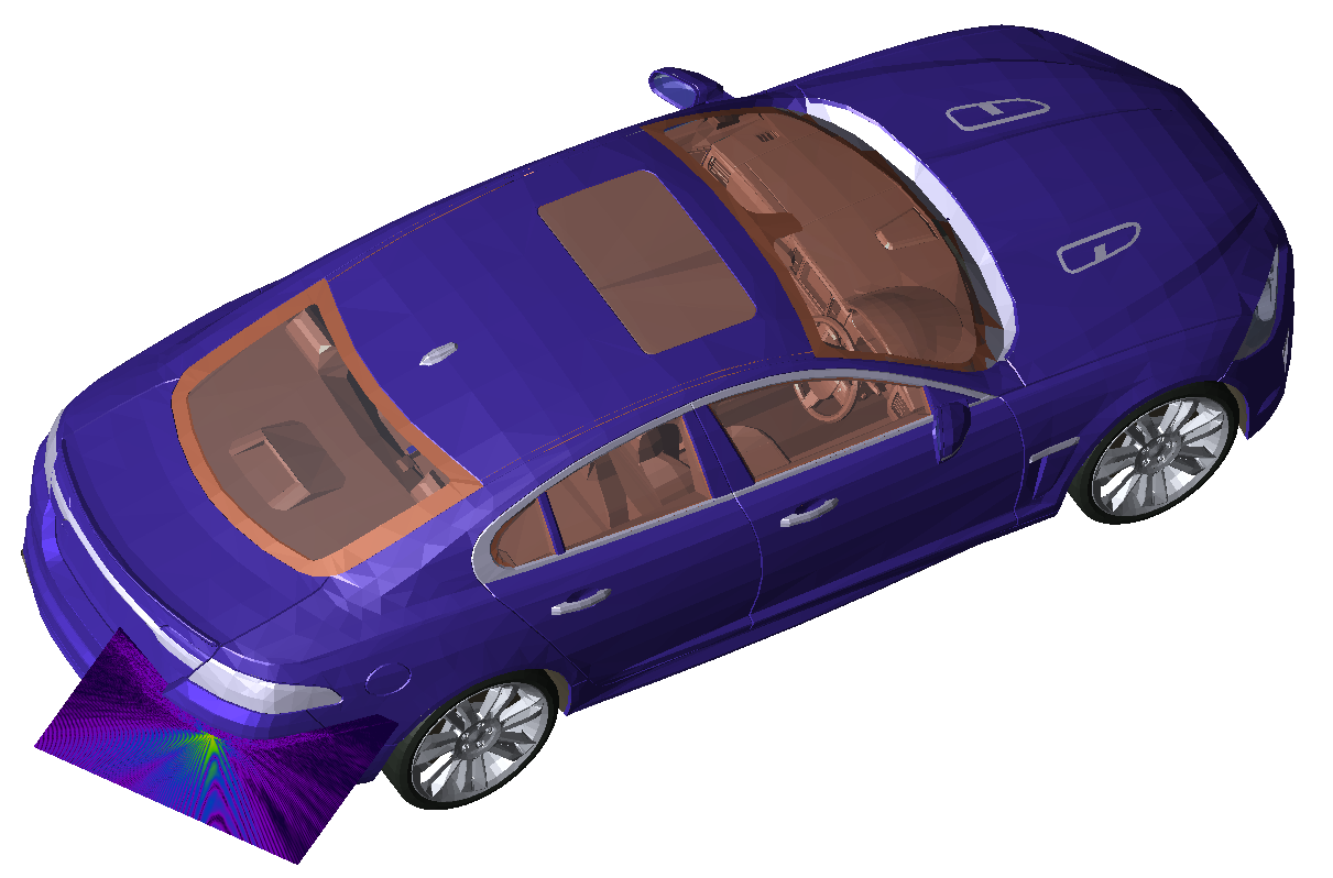 EM Simulation of Automotive Radar Mounted in Vehicle Bumper | Remcom