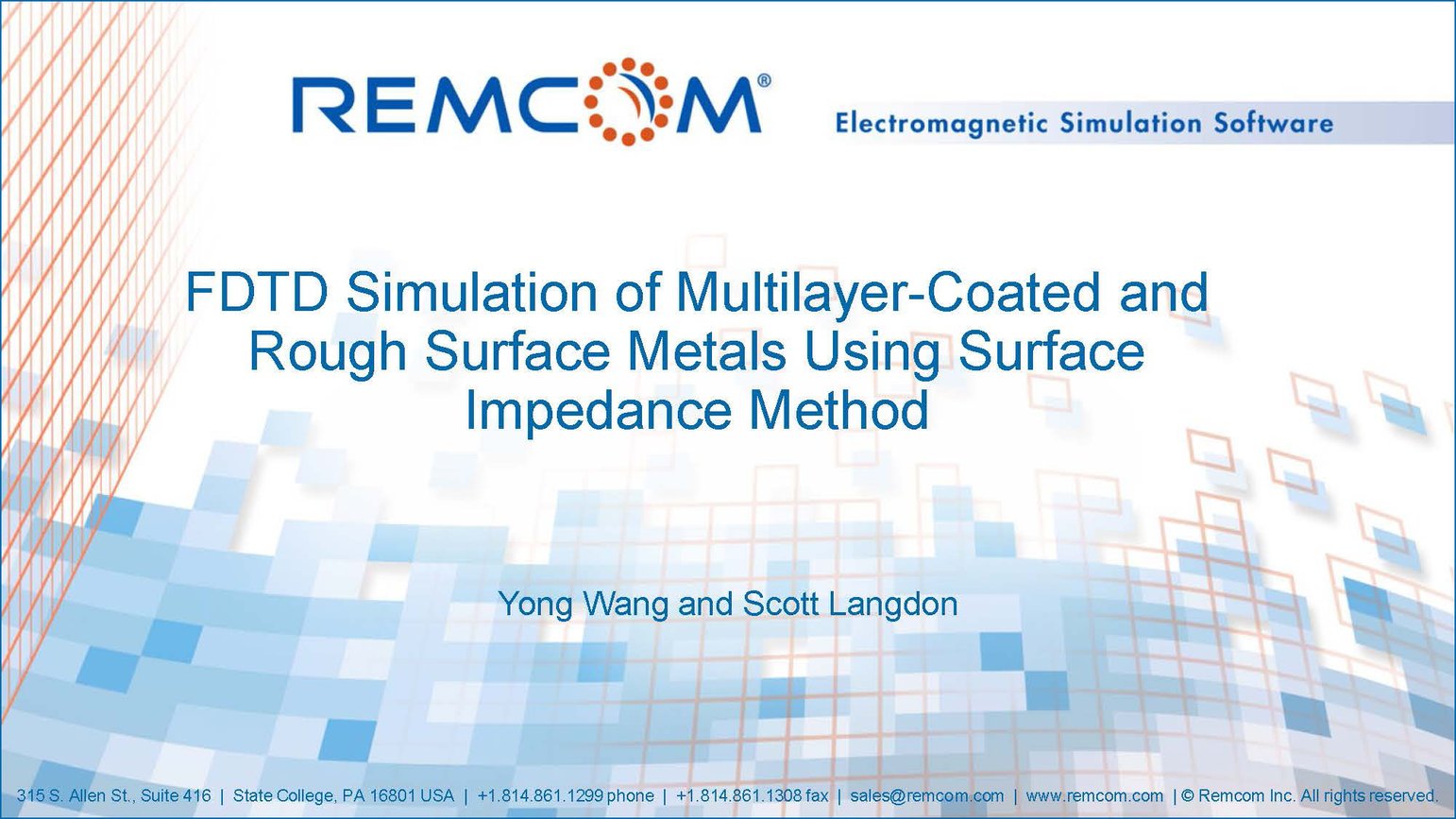 FDTD Simulation of Multilayer-Coated and Rough Surface Metals Using Surface Impedance Method ...
