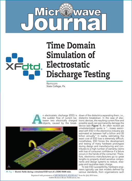 Time Domain Simulation of Electrostatic Discharge Testing | Remcom