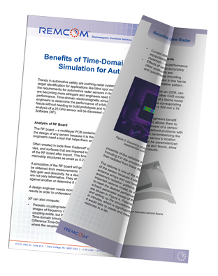 Benefits of Time-Domain Electromagnetic Simulation for Automotive Radar | Remcom
