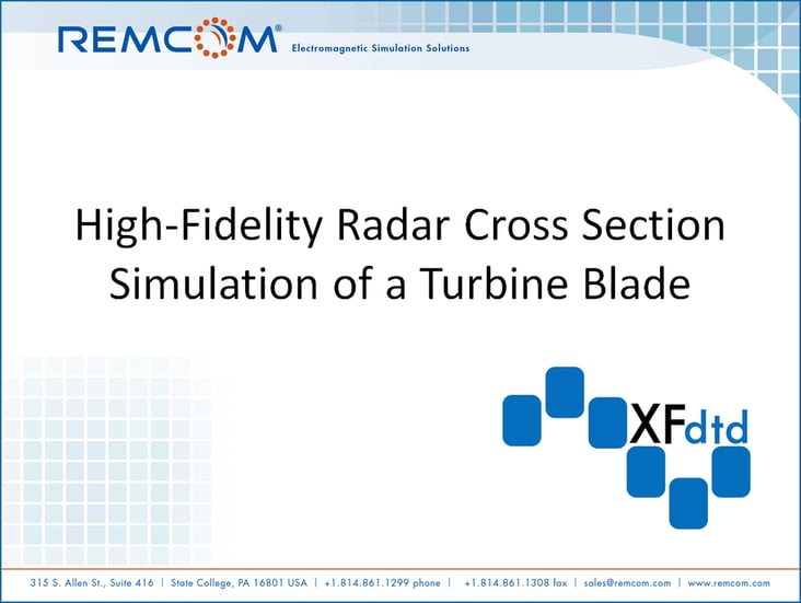 High Fidelity RCS Simulation of a Turbine Blade | Remcom