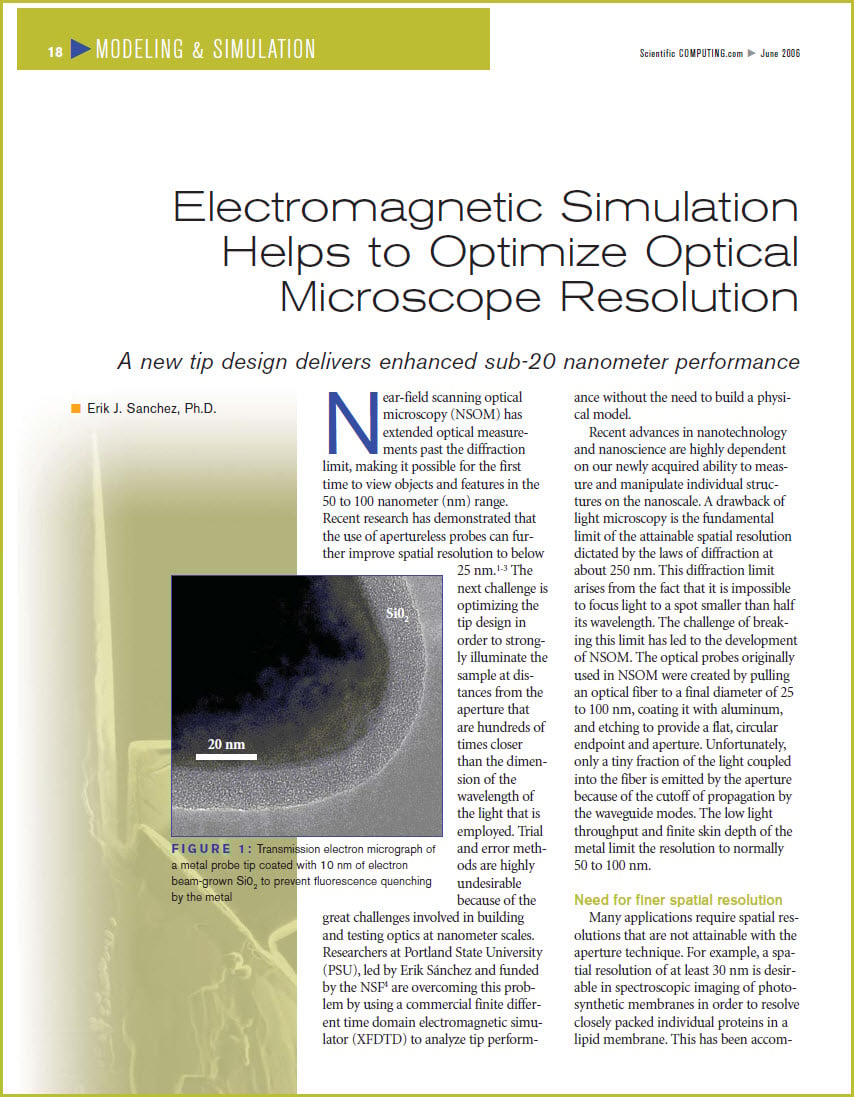 Electromagnetic Simulation Helps to Optimize Optical Microscope ...