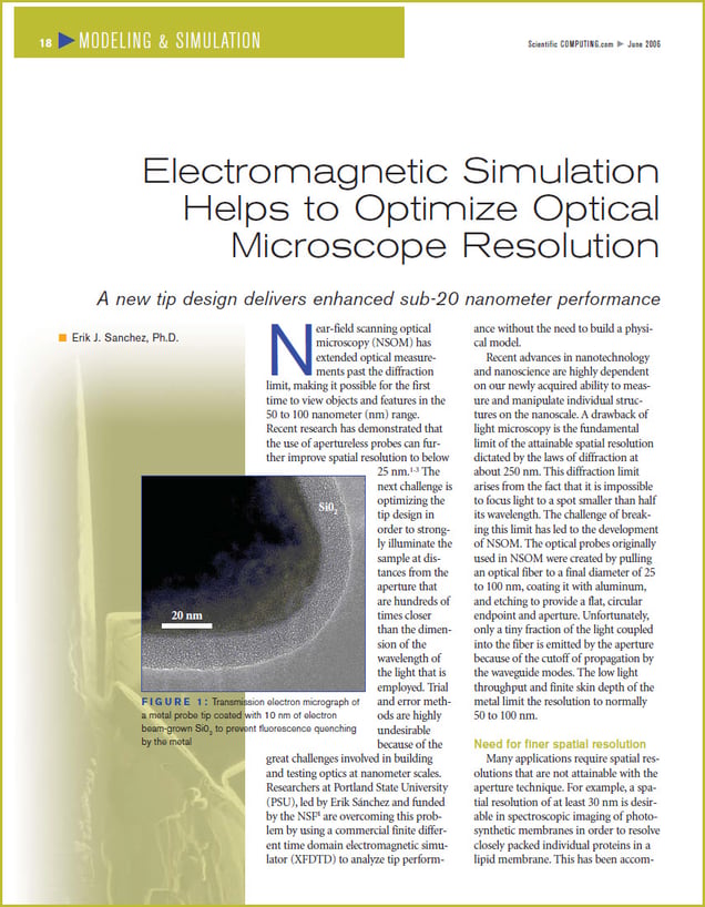 Electromagnetic Simulation Helps to Optimize Optical Microscope Resolution | Remcom