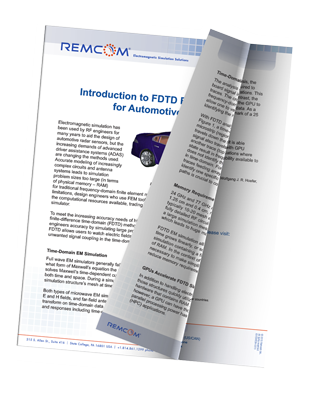 Introduction to FDTD Electromagnetic Simulation for Automotive Radar ...